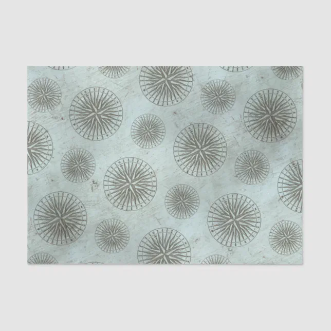 Vintage Sea Shanty | Steampunk Compass Ephemera Tissue Paper | Zazzle