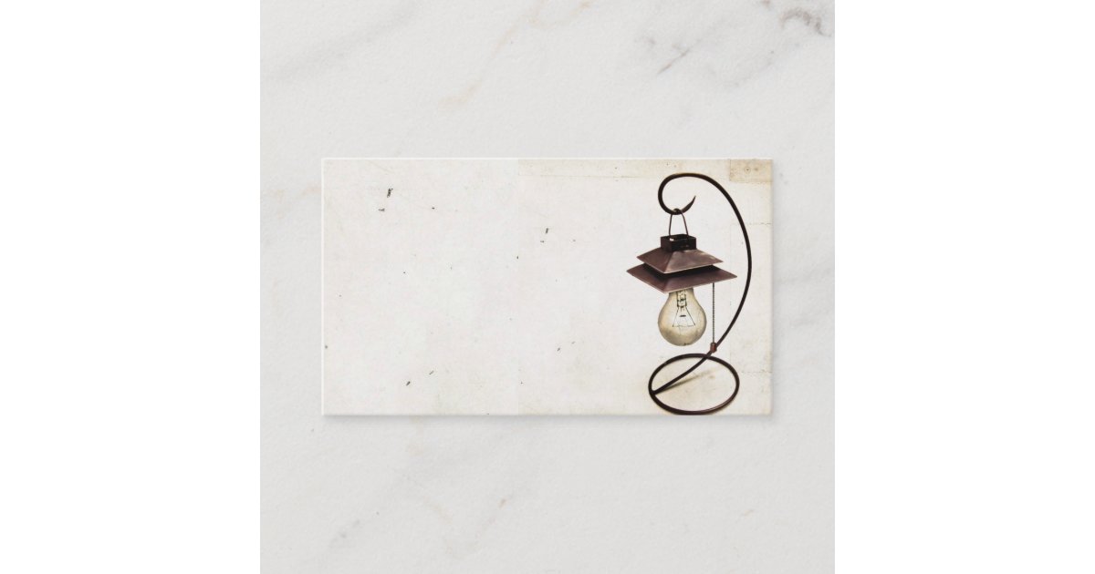 Vintage Steampunk Lamp Business Card | Zazzle