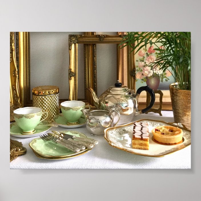 Vintage Style Afternoon Tea Poster | Zazzle.co.uk