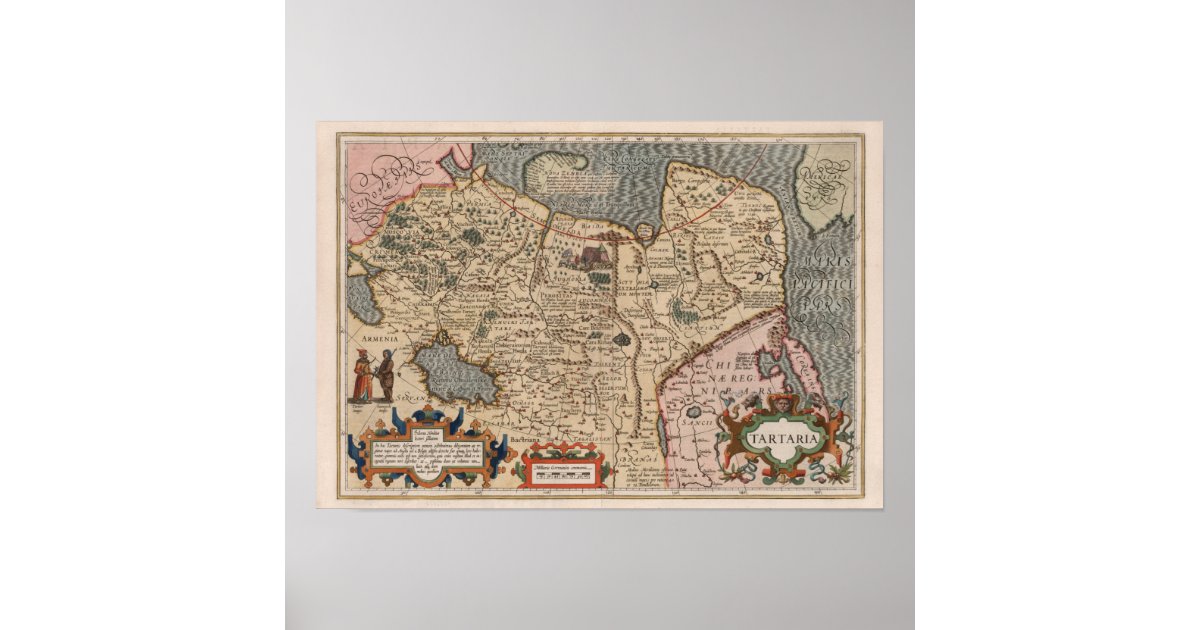 Vintage Tartary Map Poster | Zazzle