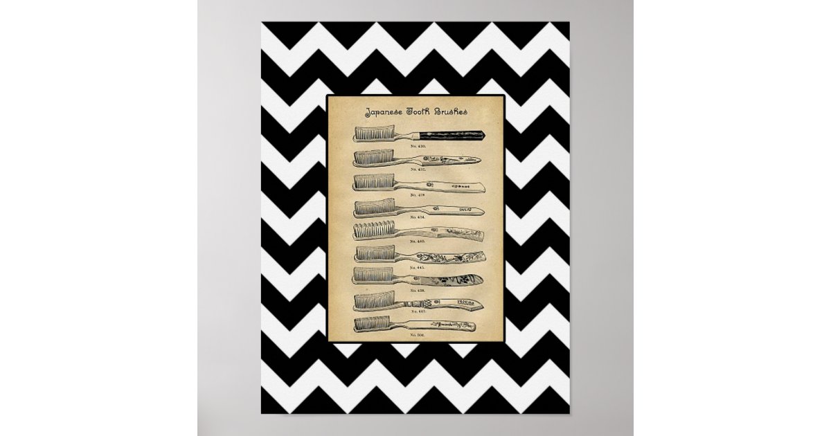Vintage Toothbrush Poster | Zazzle