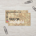 vintage topography business card | Zazzle