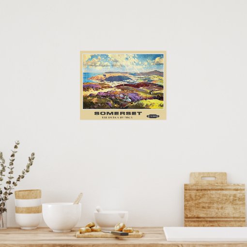 Vintage Travel,Somerset Poster | Zazzle