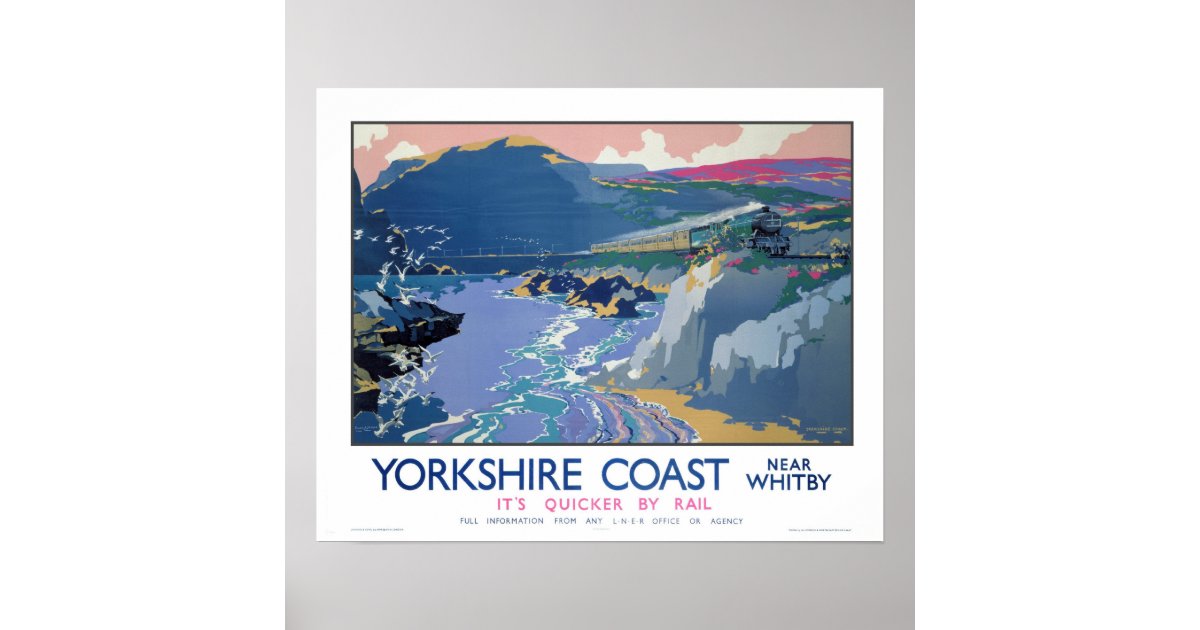 Vintage Travel,Whitby,Yorkshire Poster | Zazzle
