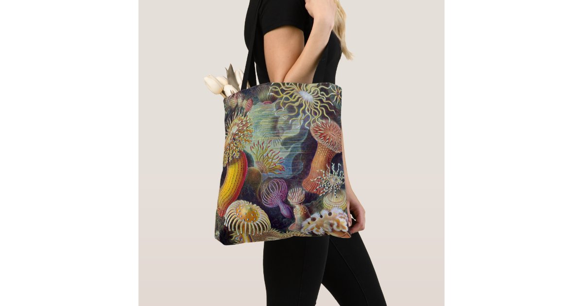 Vintage Underwater Sea Anemones by Ernst Haeckel Tote Bag | Zazzle