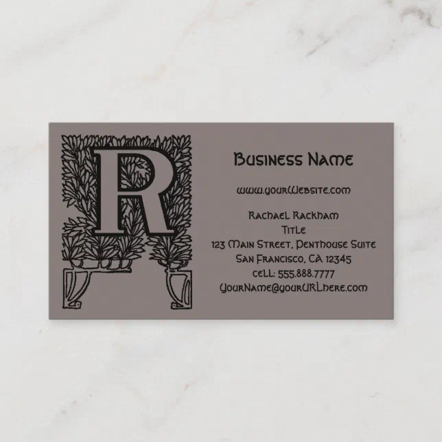 Vintage Victorian Elegant Monogram Letter R Business Card | Zazzle