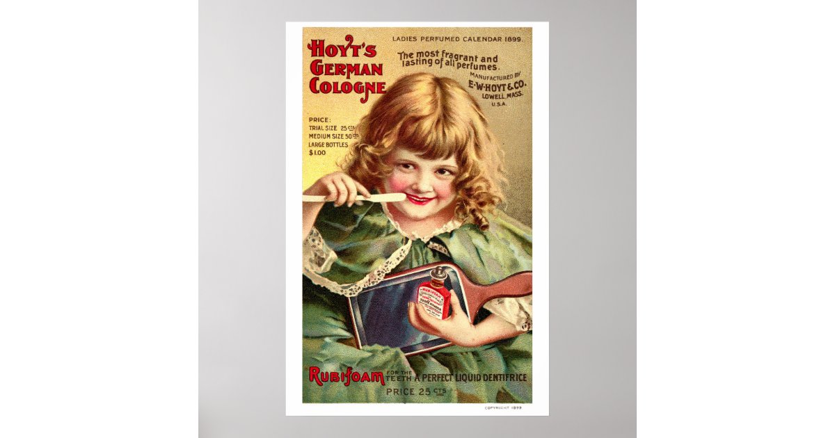 Vintage Victorian Era Toothpaste Ad Poster | Zazzle