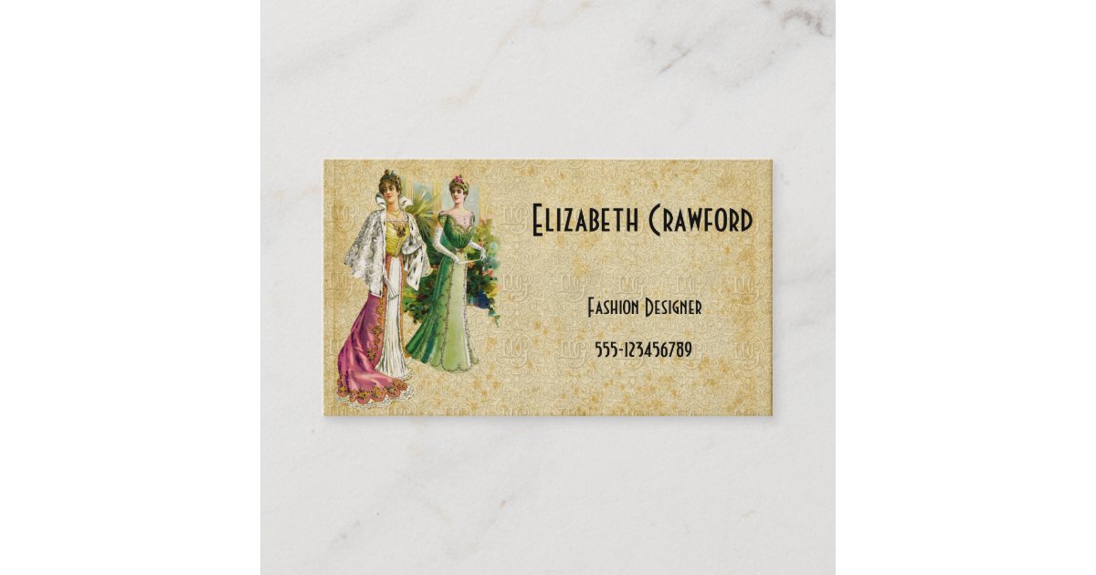 Vintage Victorian Ladies Fashion Business Card | Zazzle