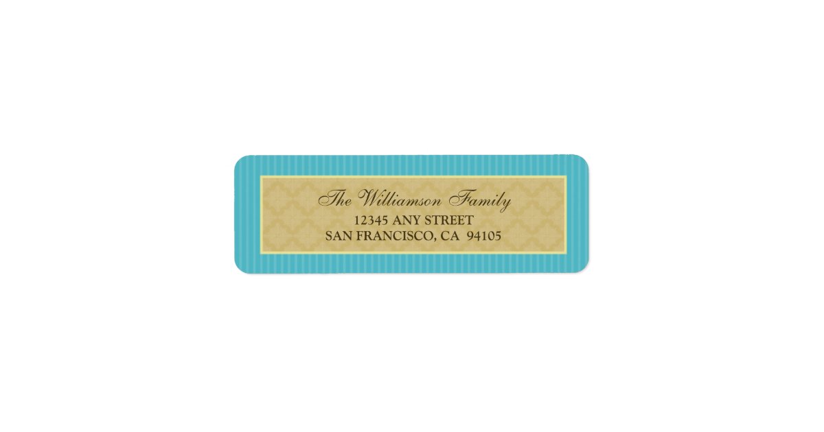 Vintage Victorian Return Address Labels (aqua) | Zazzle