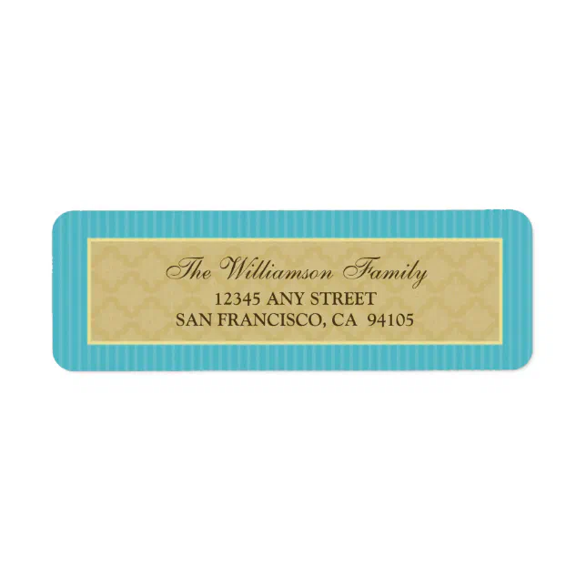 Vintage Victorian Return Address Labels (aqua) | Zazzle