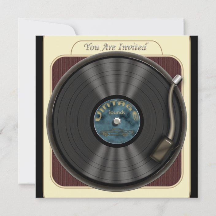 Vintage Vinyl Record Party Invitations | Zazzle.co.uk