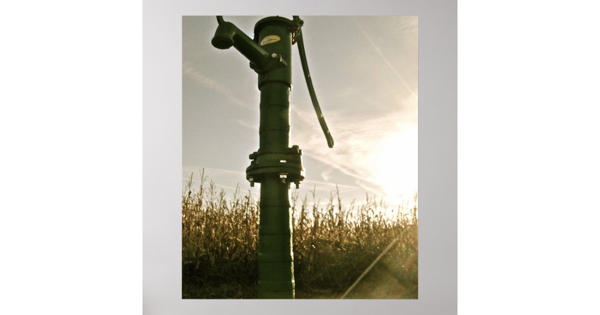 Vintage Water Pump | Poster | Zazzle