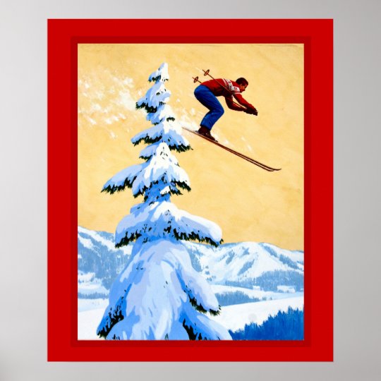 Vintage winter sports poster | Zazzle.co.uk
