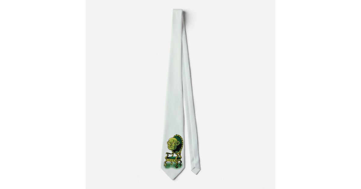 Vintage Wizard of Oz, Grumpy Wizard Emerald Throne Tie | Zazzle