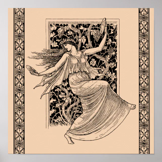 Vintage Woman Dancing Poster | Zazzle