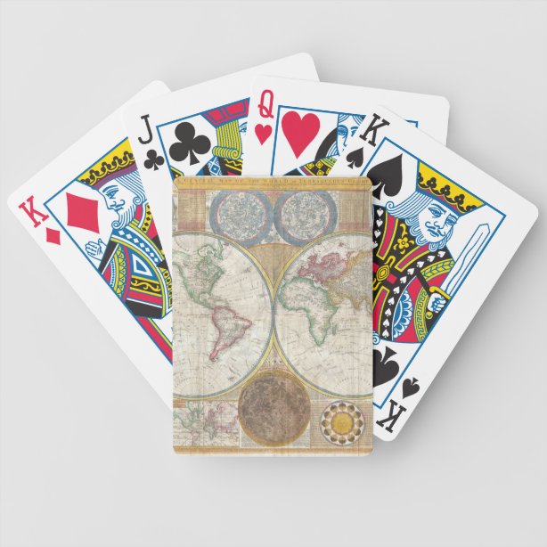 Old World Map Playing Cards | Zazzle UK