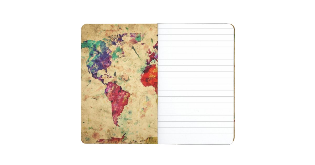 Vintage world map journal | Zazzle