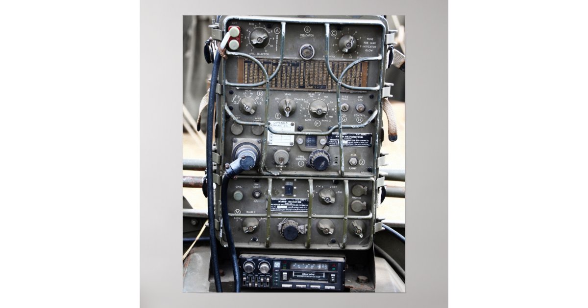 Vintage WW2 Military radio Poster | Zazzle