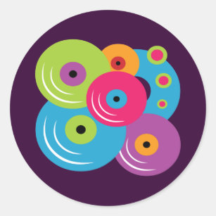 Vinyl Record Stickers & Labels | Zazzle UK