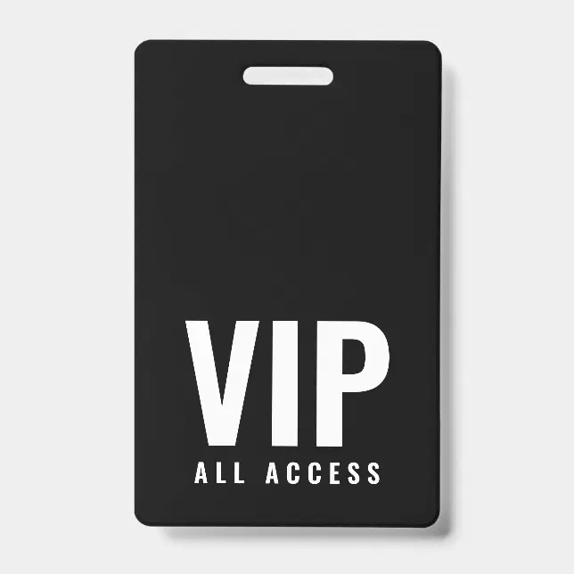 VIP All Access QR Code Event Photo ID Badge | Zazzle