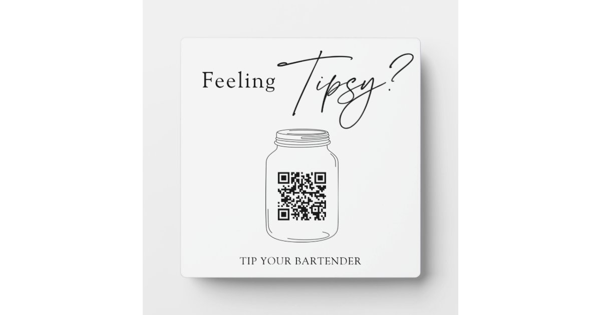Virtual Tip Jar QR Code Sign Plaque | Zazzle Virtual Tip Jar QR Code Sign Plaque | Zazzle