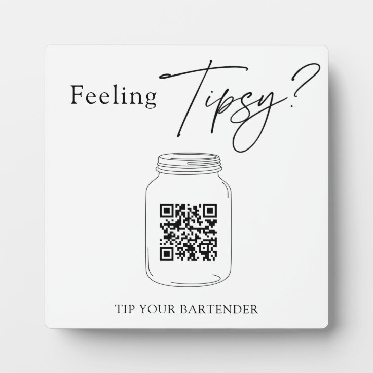 Virtual Tip Jar QR Code Sign Plaque | Zazzle Virtual Tip Jar QR Code Sign Plaque | Zazzle