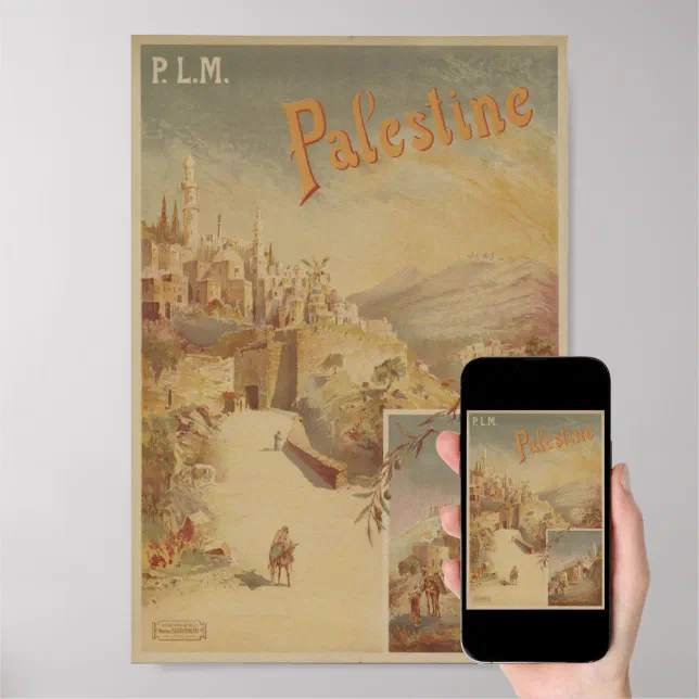 Visit Palestine Vintage Poster | Zazzle