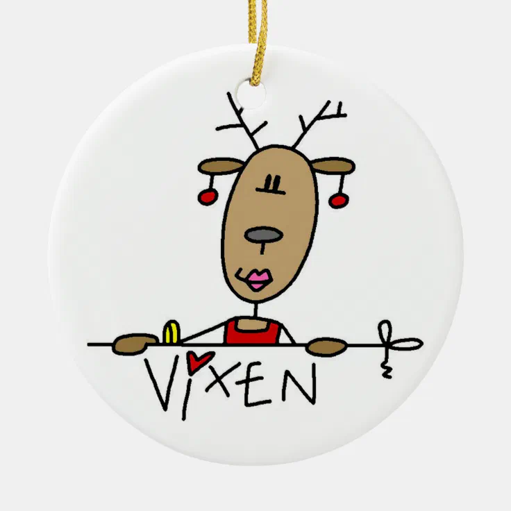 Vixen the Reindeer Christmas Keepsake Ornament | Zazzle