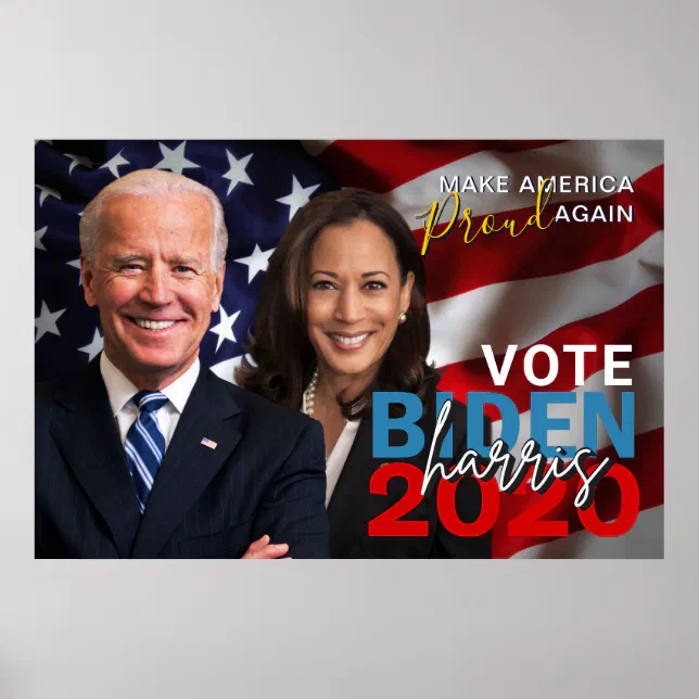 Vote Biden Harris 2020 Election Patriotic Photo Poster | Zazzle