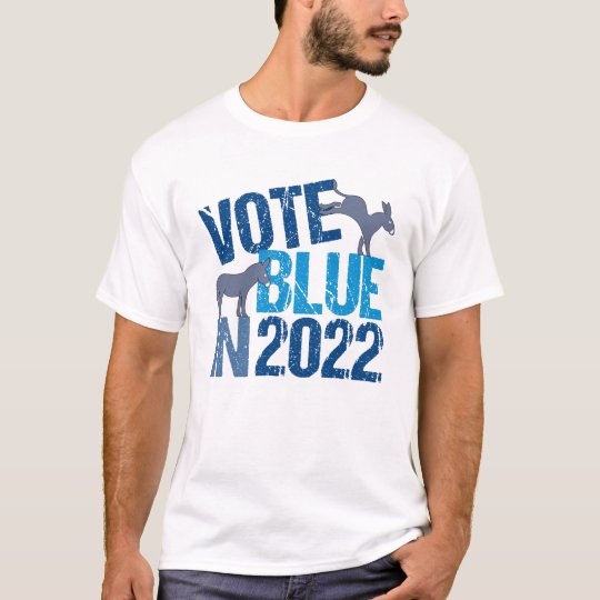 Vote Blue in 2022 Cute Democratic Party T-Shirt | Zazzle.co.uk