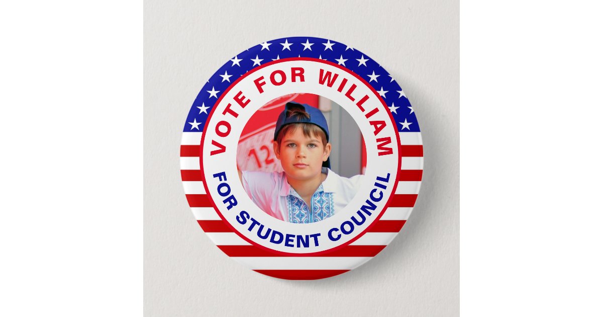Vote for Class President: Student Council 7.5 Cm Round Badge | Zazzle