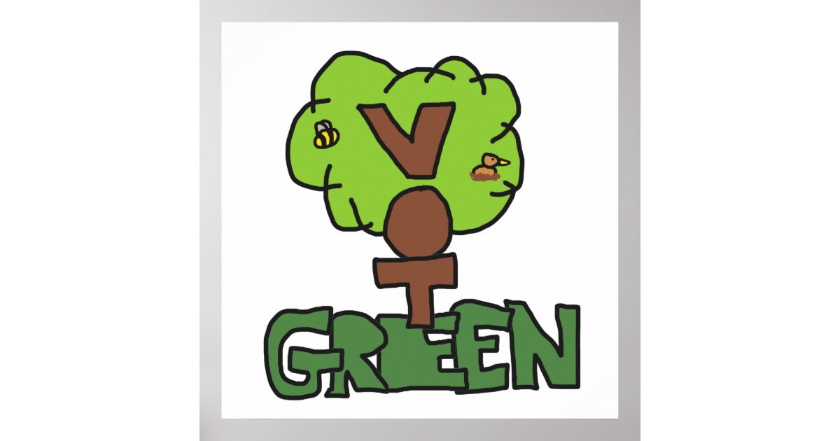 Vote Green Party Poster | Zazzle