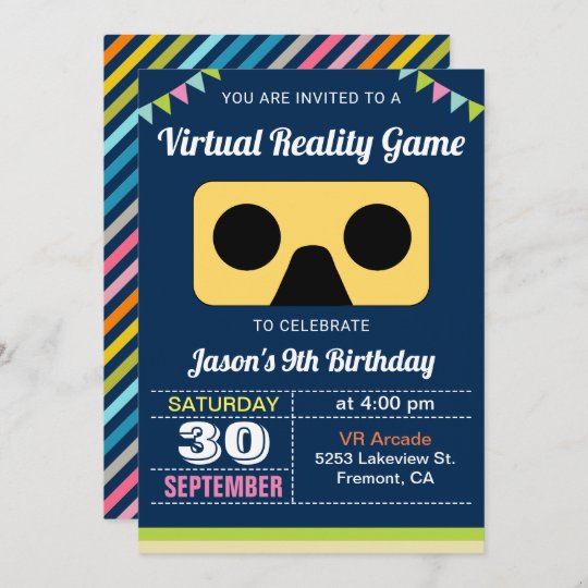 VR Virtual Reality Kids Birthday Party Invitation | Zazzle.co.uk