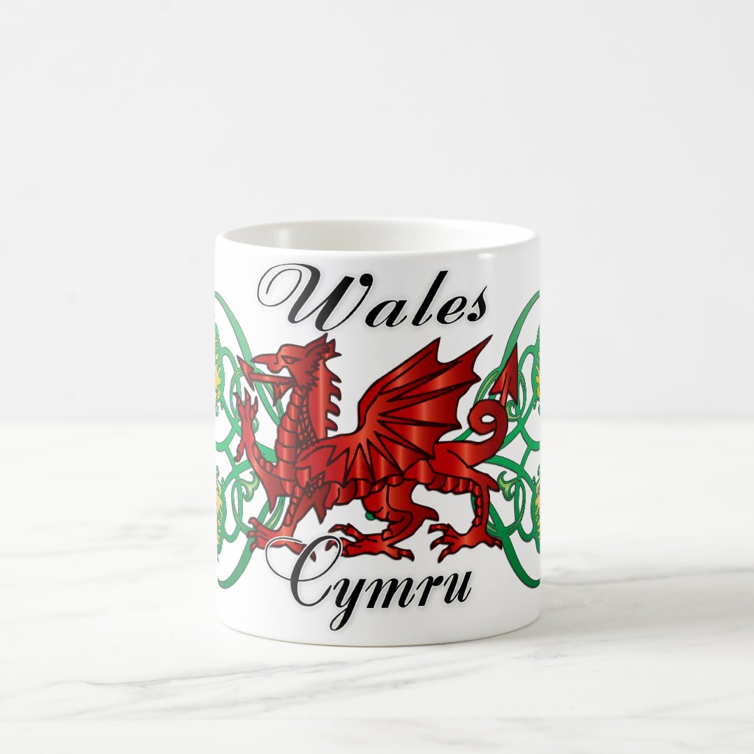 Wales, Cymru, Welsh Mug With Dragon & Daffodil | Zazzle