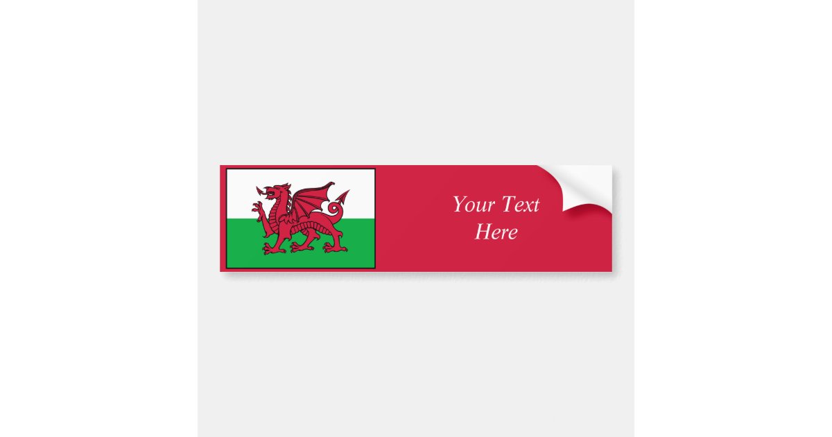 Wales - Welsh Flag Bumper Sticker | Zazzle