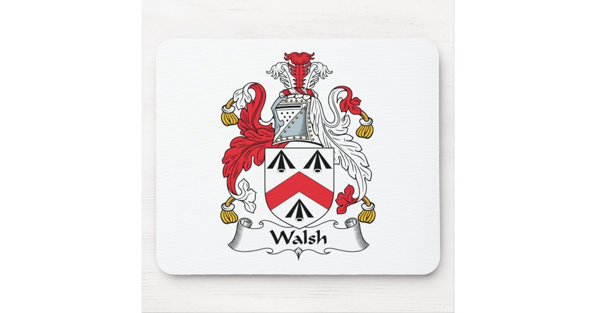 Walsh Family Crest Mouse Mat | Zazzle