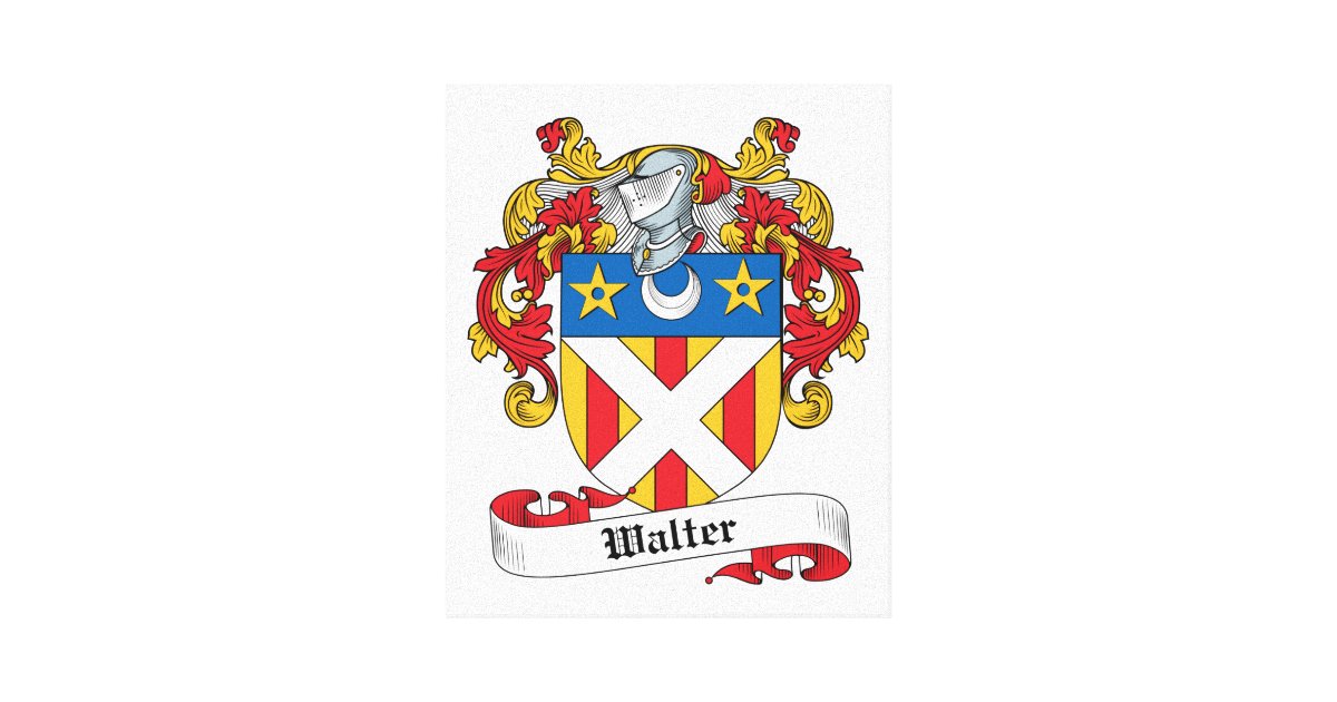 Walter Family Crest Canvas Print | Zazzle