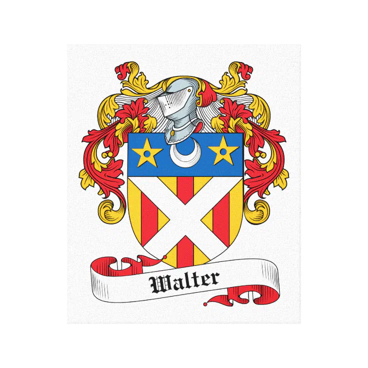 Walter Family Crest Canvas Print | Zazzle