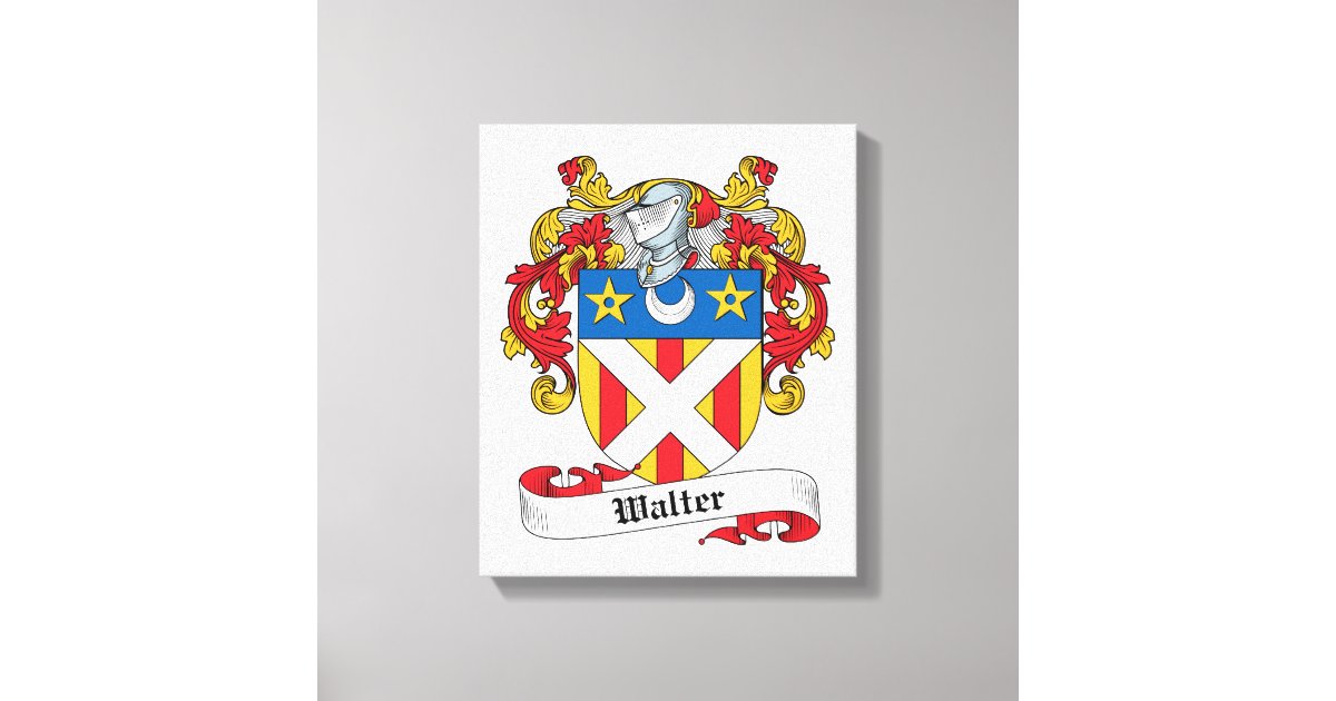 Walter Family Crest Canvas Print | Zazzle