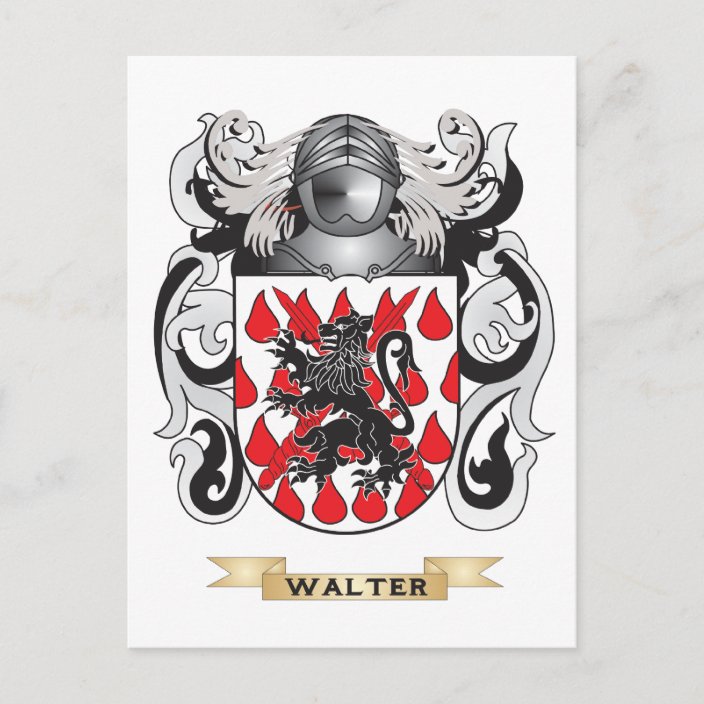 Walter Family Crest (Coat of Arms) Postcard | Zazzle.co.uk