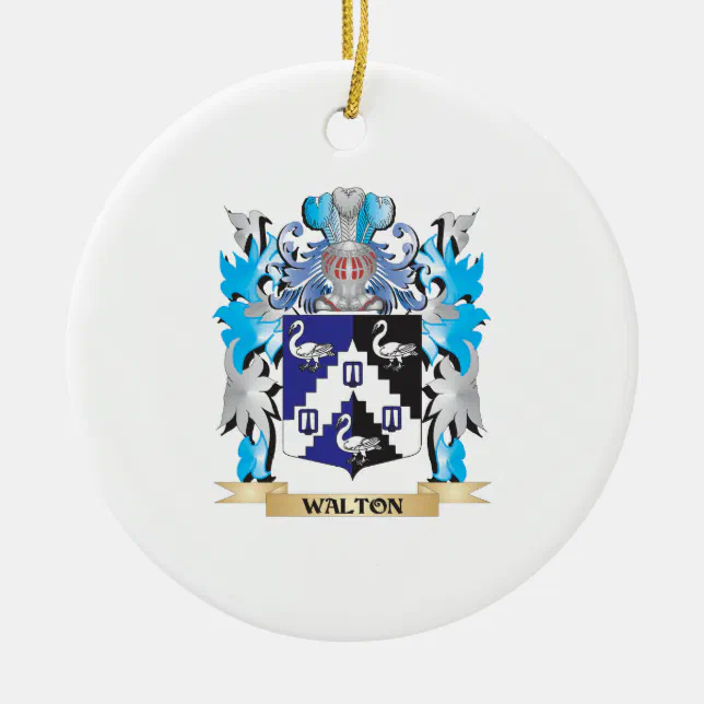 Walton Coat of Arms - Family Crest Ceramic Tree Decoration | Zazzle
