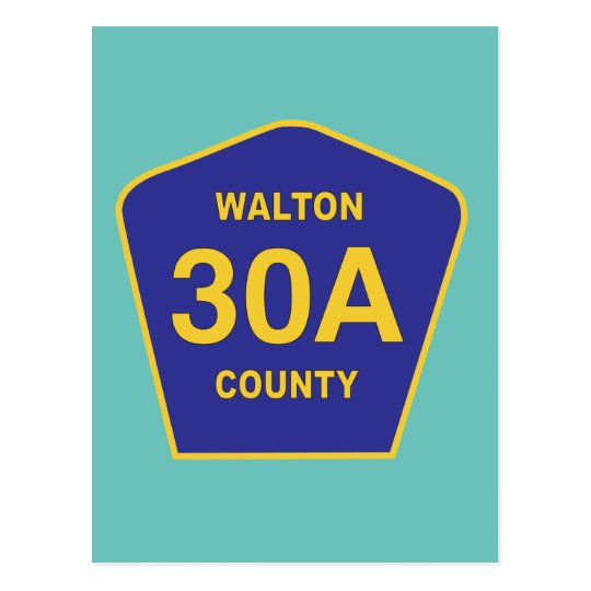Walton County 30A Highway Sign Florida Postcard | Zazzle.co.uk