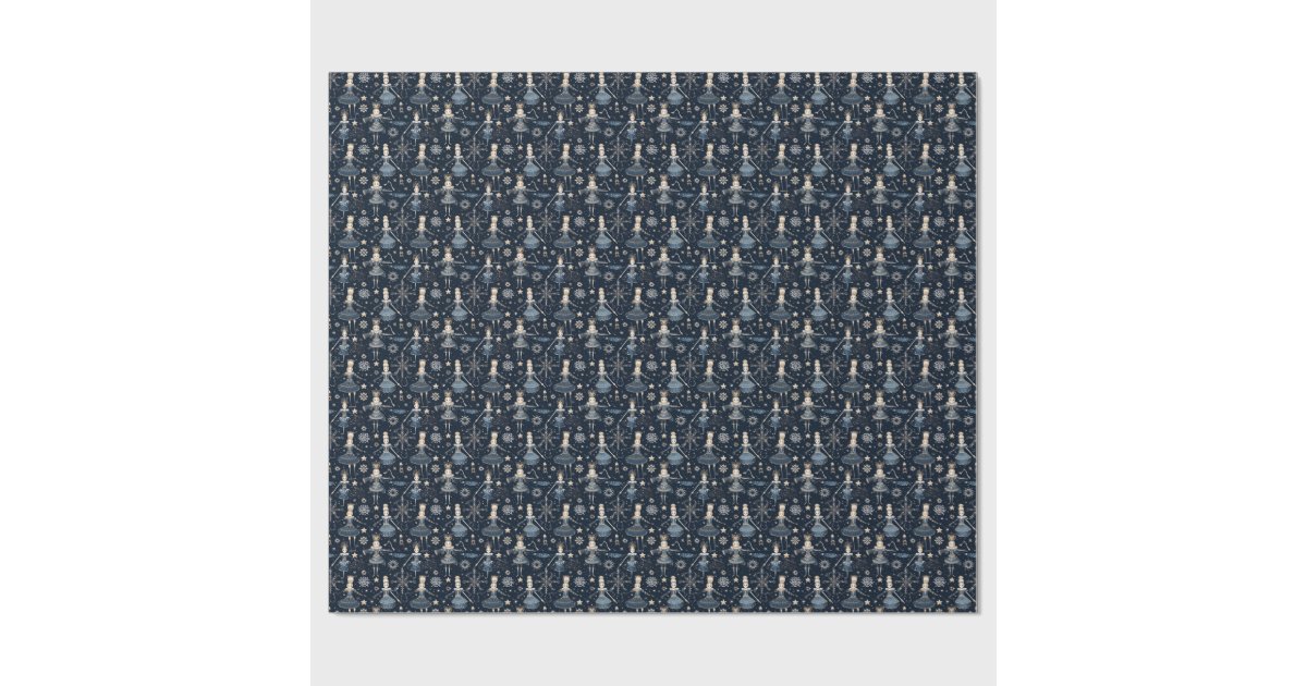 Waltz of the Snowflakes, Blue Nutcracker Ballet Wrapping Paper | Zazzle