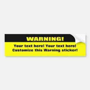 Warning Stickers & Labels | Zazzle UK