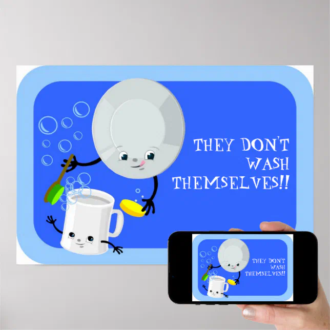 Wash the dishes! poster | Zazzle