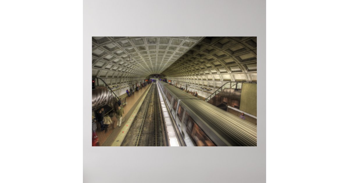 Washington DC Metro Train Station Poster | Zazzle