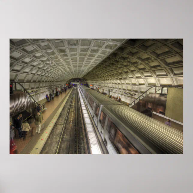 Washington DC Metro Train Station Poster | Zazzle