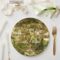 Water from Hot Springs Green-Gold Nature Paper Plate | Zazzle