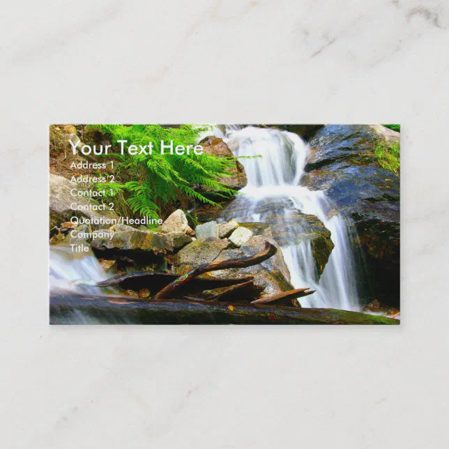 Waterfall Business Card | Zazzle