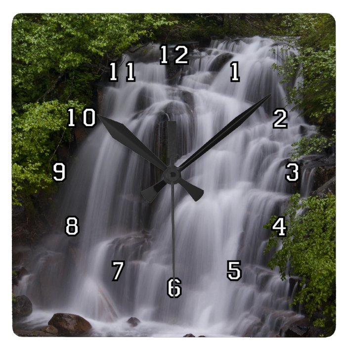 Waterfall wall clock | Zazzle.co.uk